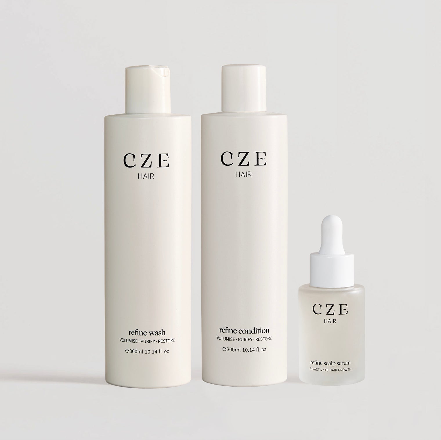 CZE Hair Refine Range - 3-step system for fine or thinning hair